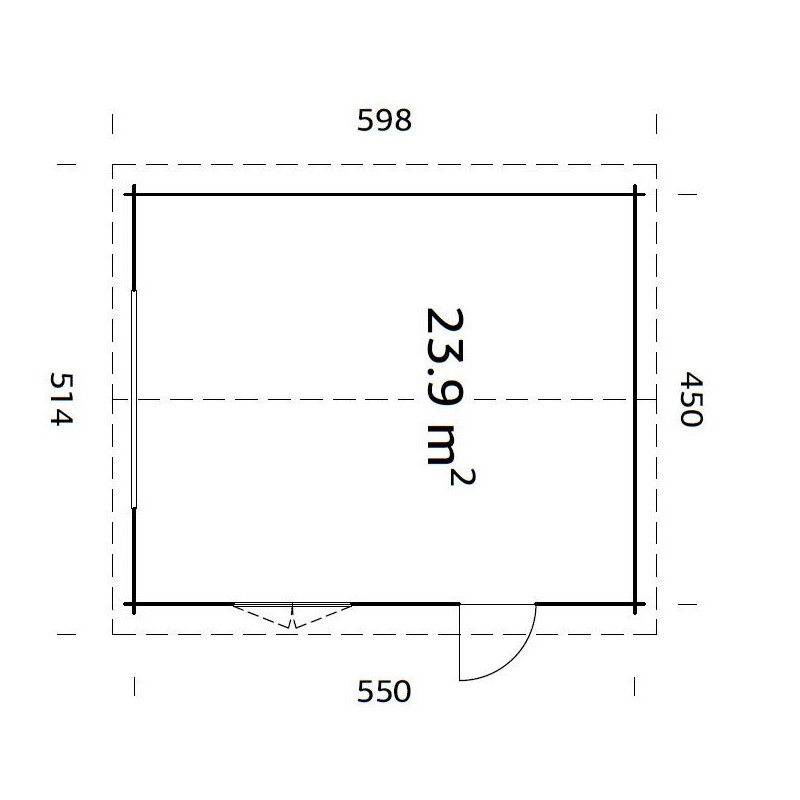 Garaje Roger 23,9 m² · Garaje Madera · Tienda Modulexter