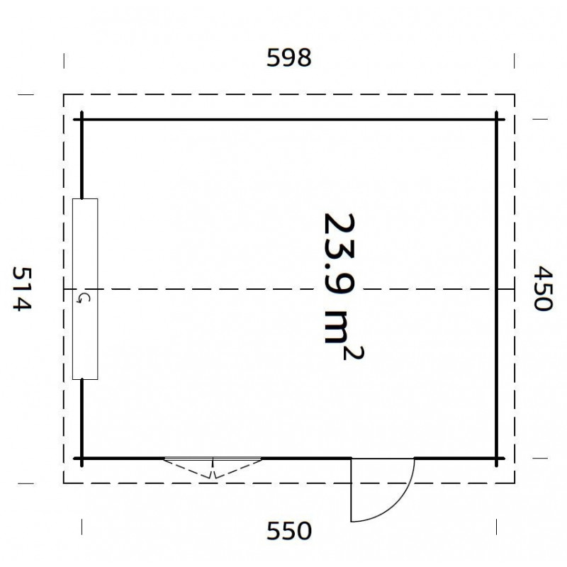 Garaje Roger 23,9 m² · Garaje Madera · Tienda Modulexter